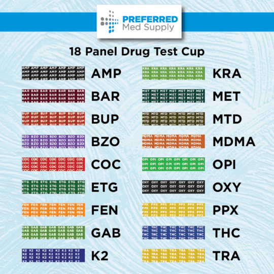 18 Panel Drug Test Cup | #1 Best Drug Test Cup | AMP, BAR, BUP, BZO ...
